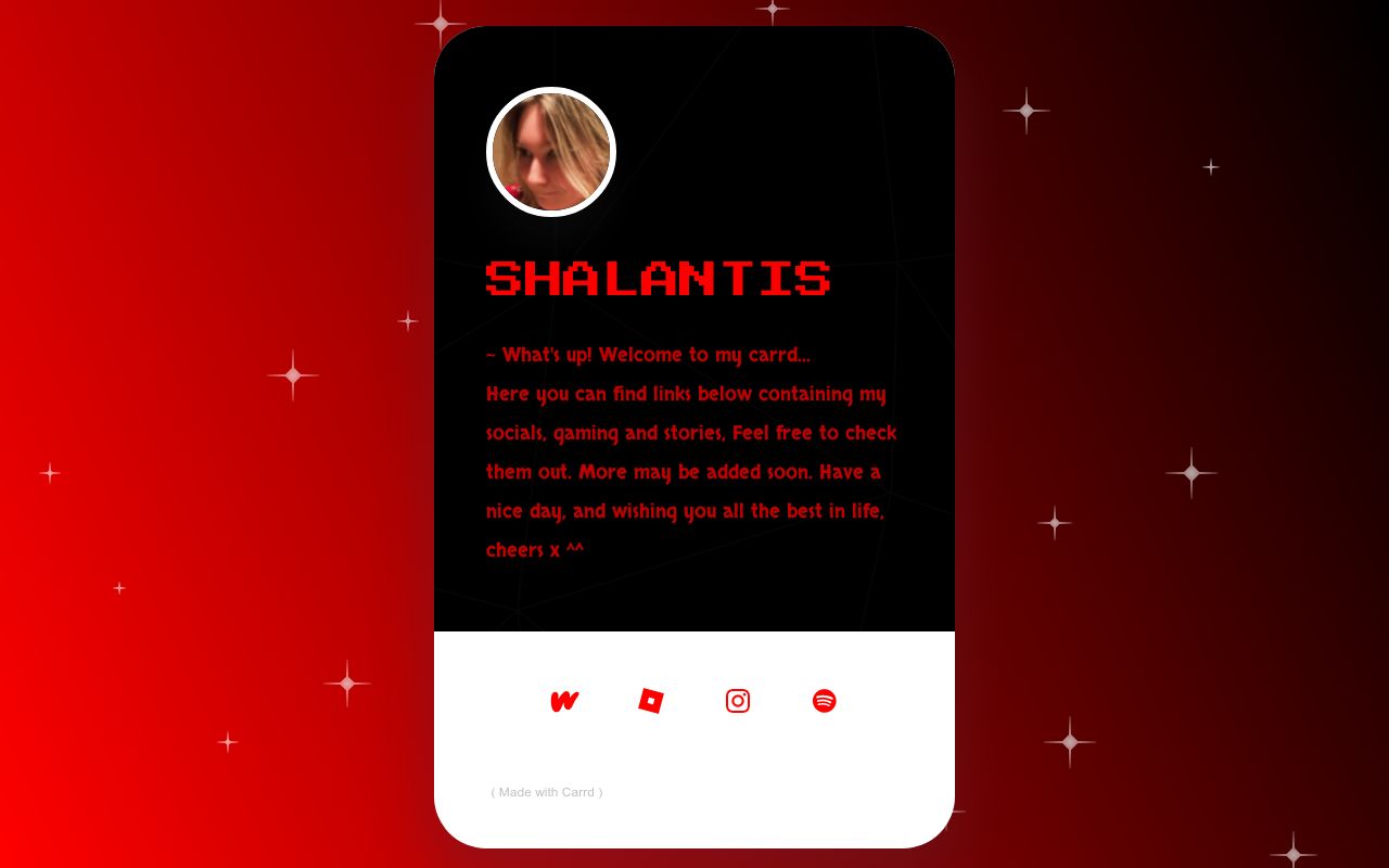 Shalantis - My Carrd